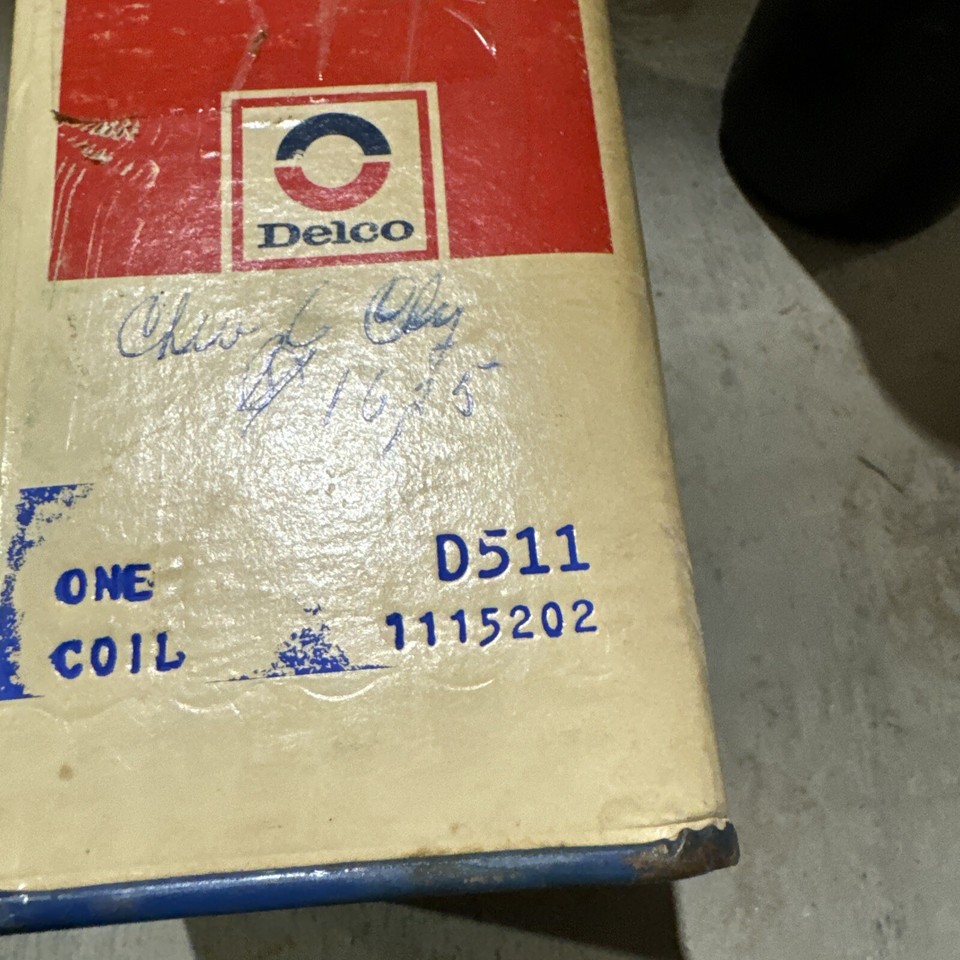 55 74 Chevy Ignition Coil GM NOS 1115202 Corvair Nova Vega Z28 Olds 69 ...