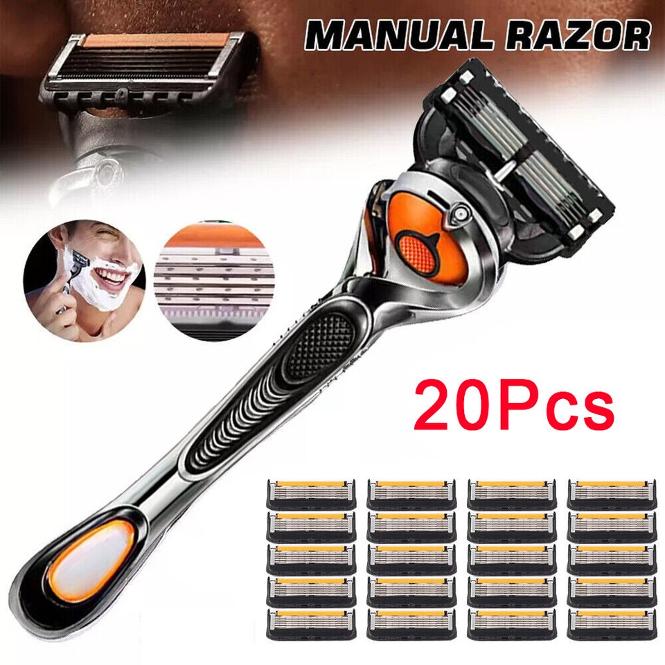 Men's Razor Blades 1 Shaver with 20 Razor Blade Refills For Gillette ...