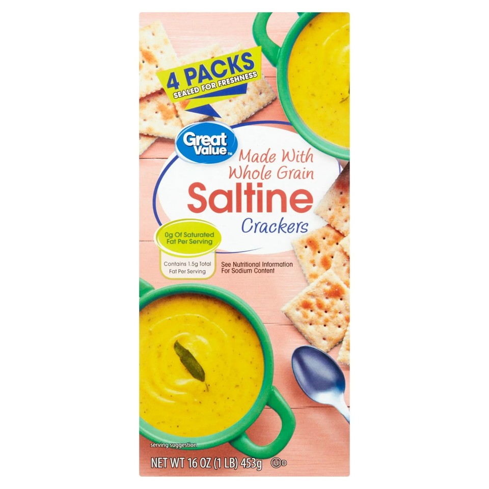 (3 pack) Great Value Whole Grain Saltine Crackers, 16 oz, 4 Count | eBay