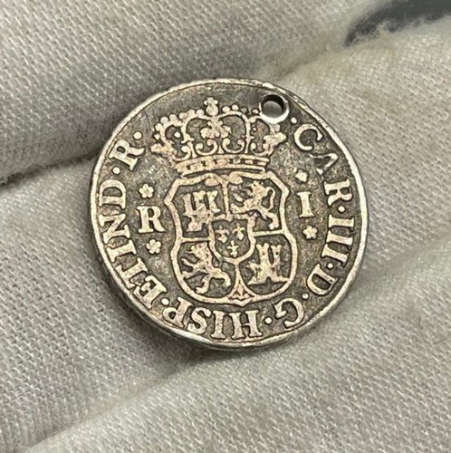 1768 Mexico One Real Silver Coin Holed High Value | eBay