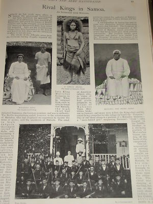 1899 SAMOA KING MALIETOA TANU REBEL MATAAFA CHAMBERS | eBay UK