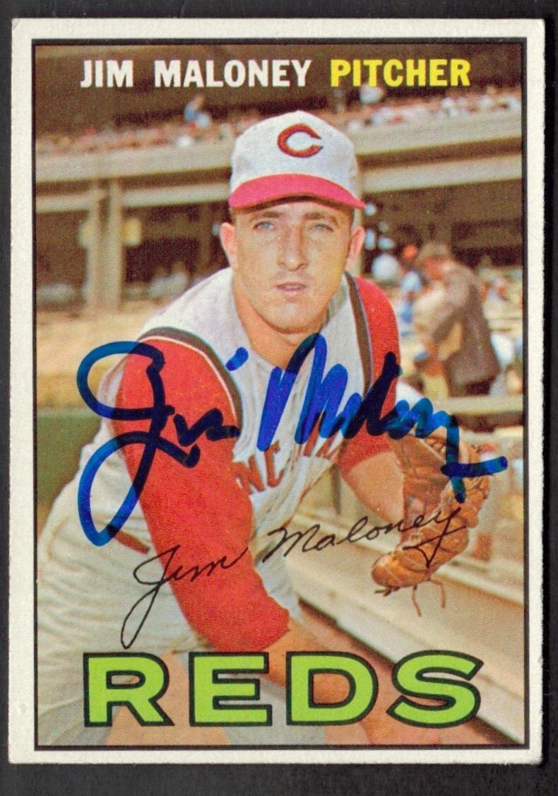1967 Topps Jim Maloney Card #80 Autograph Signed Reds | eBay