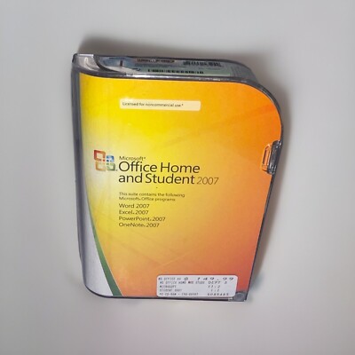 Microsoft MS Office 2007 Home & Student GENUINE Disc & Product Key w ...