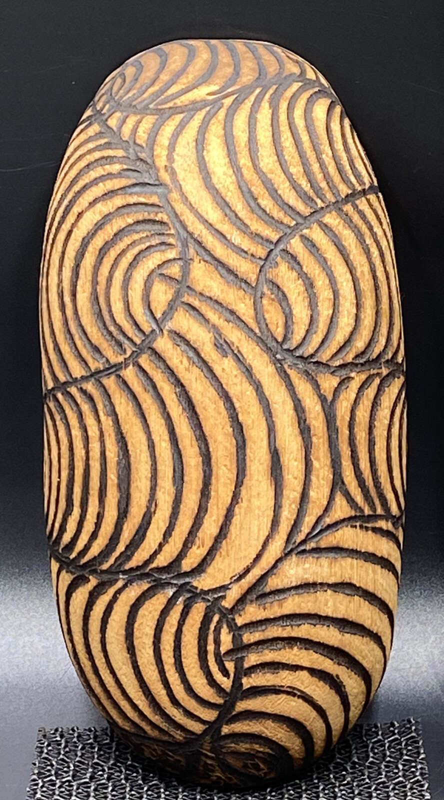 Hand Carved Wooden Australian Coolamon Bowl 7.5” Wire Burnt Design | eBay