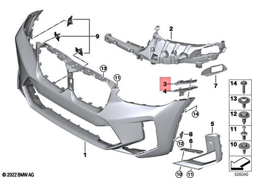 Genuine BMW X3 X4 M G01 G02 X3 18d TX11 TX12 Guide Bumper Left ...