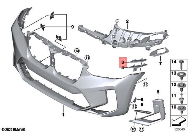 Original BMW X3 G01 Bumper Guide Left Upper 51117399981 for sale online ...