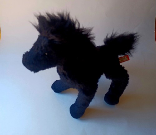 Douglas Cuddle Toy COBALT Plush Black Horse Stuffed Animal Beanie Feet ...
