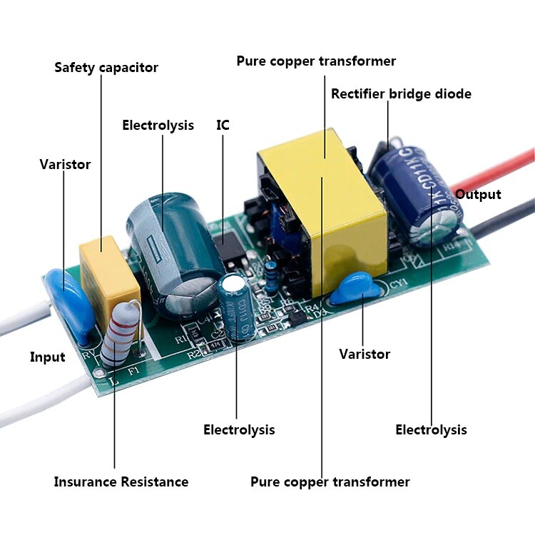 LED Driver AC to DC Transformer Power Adapter Home Converter Electrical ...