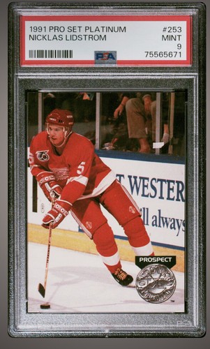 1991 Pro Set Platinum Nicklas Lidstrom ROOKIE RC #253 PSA 9 MINT | eBay