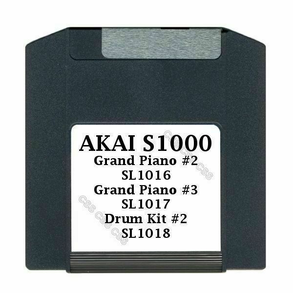 Akai S1000 100MB Zip Disk Grand Piano #2 SL1016, #3 SL1017, Drum Kit #2 ...