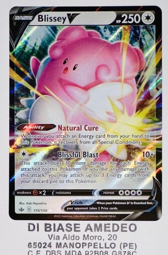 Pokemon Blissey V 119/198 Regno Glacial English NM/Mint | eBay