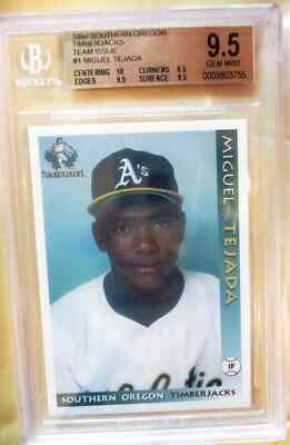 MIGUEL TEJADA BGS 9.5 SOUTHERN OREGON TIMBERJACKS 10/9.5/9.5/9.5 GEM ...