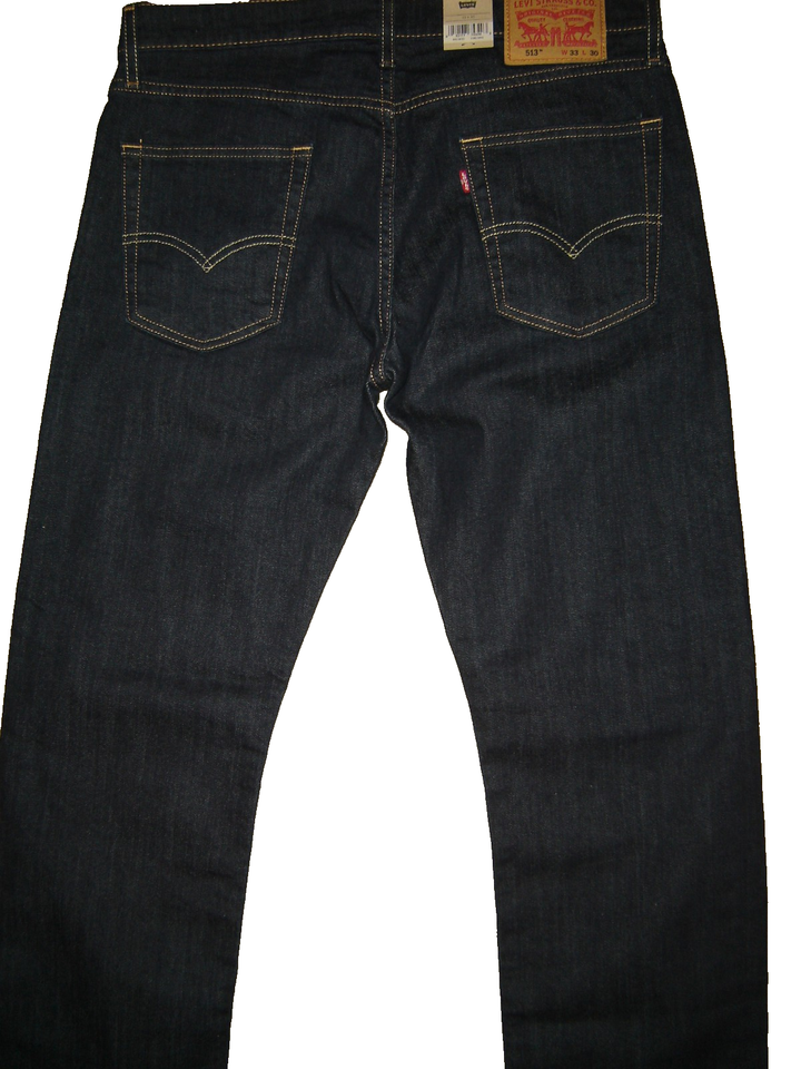 NWT Levi's 513 jeans 33 x 30 Slim Straight Fit Retail $80 Style # 08513 ...