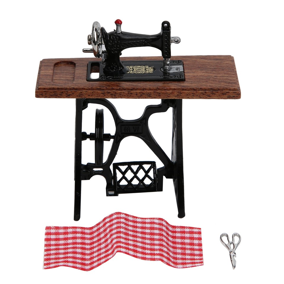 1:12 Scales Sewing Machine Vintage Sewing Machine Mini Dollhouse ...