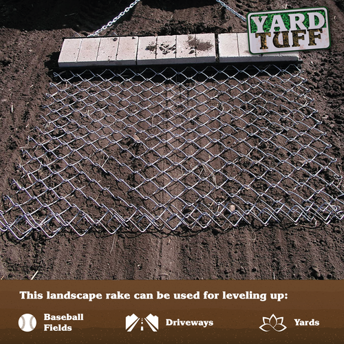 Yard Tuff 5x4ft Steel Durable Chain Rake Field Leveling ATV Harrow ...