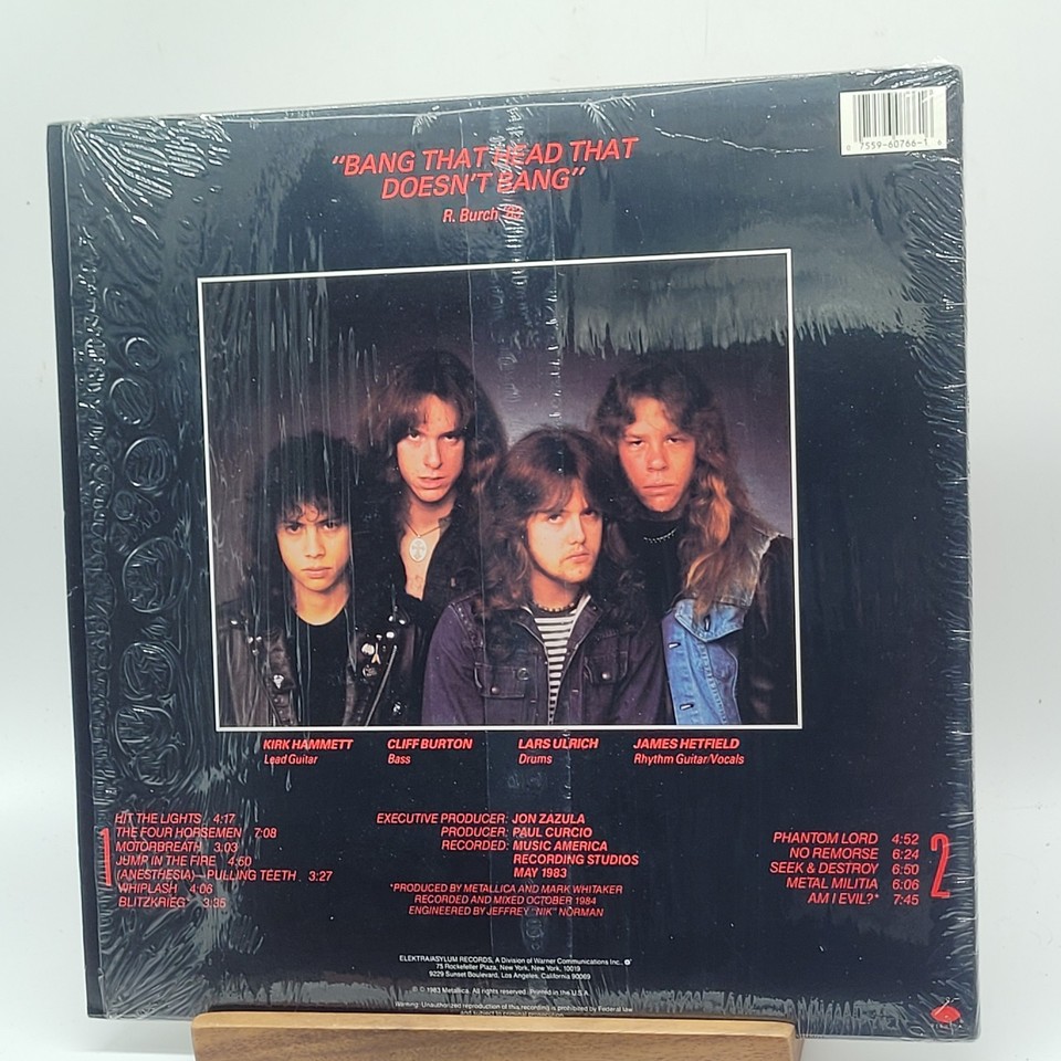 Metallica Kill Em All Direct Metal Master 1988 Press In Shrink Record ...