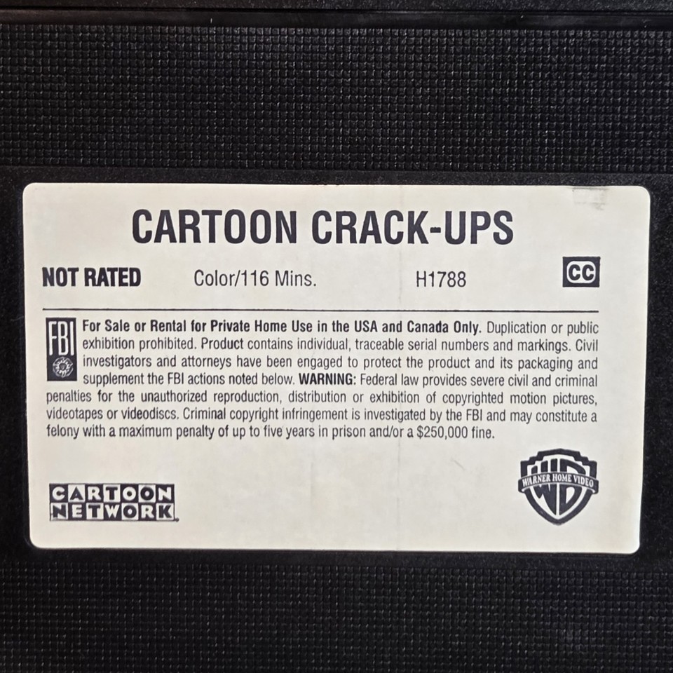 Cartoon Network Cartoon Crack-Ups VHS 2001 RARE Flintstones Jetsons ...