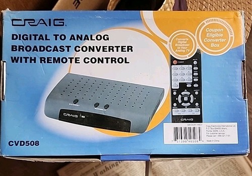 Craig Digital To Analog Broadcast Converter Box W/ Remote CVD508 | eBay