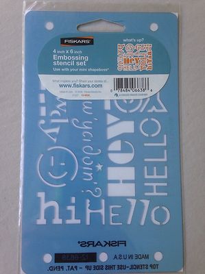 Fiskars Embossing Mini 4 x 6 ShapeBoss Stencil Set -What’s Up 6638-NEW ...