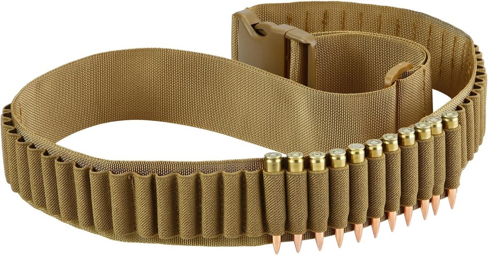 Tactical 50 Rounds Rifle Bullet Ammunition Belt Cartridge Ammo ...