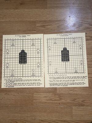 Military Issue 25 Meter Zeroing Target - USMC, Army Range Target (20 ...