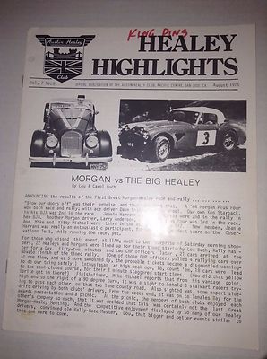 Healey Highlights Magazine Morgan Vs The Big Healey August 1976 ...