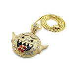 NEW BOO GHOST PENDANT &2mm/24" BOX CHAIN HIP HOP NECKLACE - MSP277BX | eBay