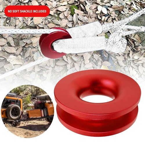 Red Heavy Duty Recovery Ring Snatch Block Pulley For Soft Shackle Winch ...