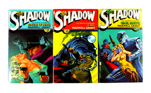 Lot of 3 "The Shadow" #17, 19, 20 Maxwell Grant - 1977 Mass Market PB ...