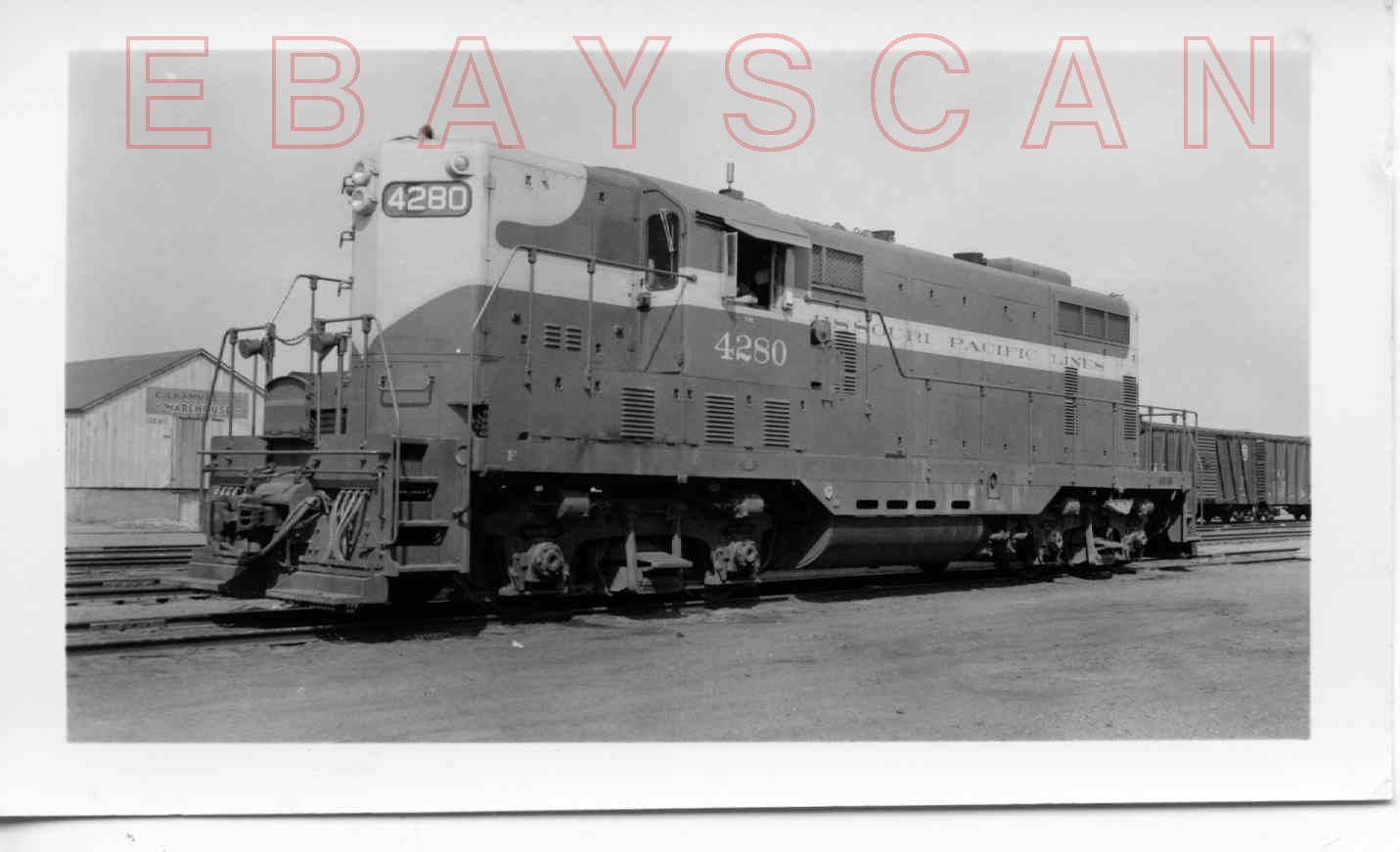 7J819 RP 1954 MOPAC MISSOURI PACIFIC RAILROAD ENGINE #4280 | eBay