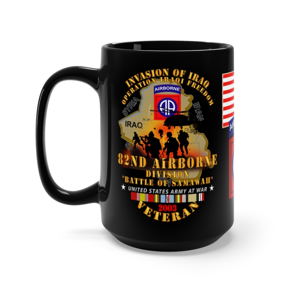 Black Mug 15oz - 82nd Airborne Division " Battle of Samawah", Iraq ...