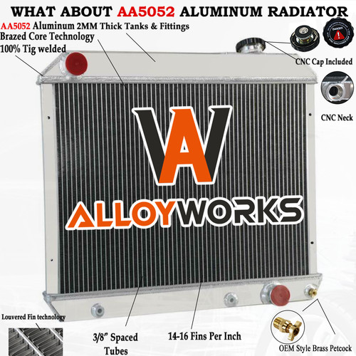 Fits 1963-1966 Chevy C10 C20 C30 Panel Pickup Truck AT 3 Row Aluminum ...