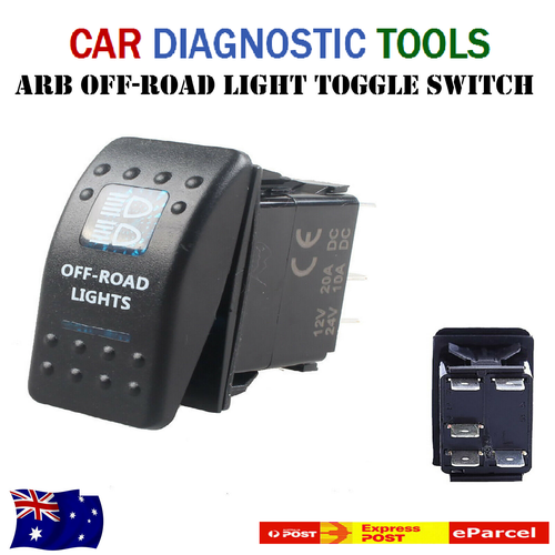 12V 20A Bar ARB Carling Rocker Toggle Switch Blue LED Car Boat OFF Road ...