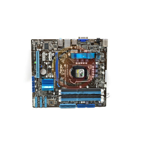 ONE Used ASUS P7H55-M LGA1156 Socket, Intel DDR3 Motherboard+I/O baffle ...