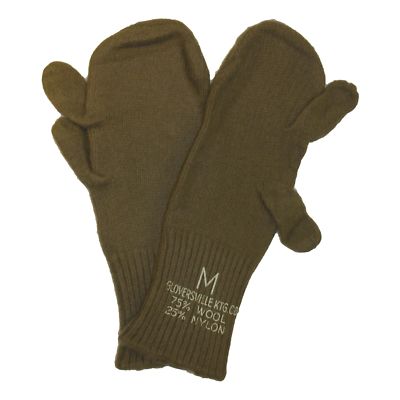 USGI Trigger Finger Mitten Inserts,OD, Genuine Issue, Wool Nylon Blend ...