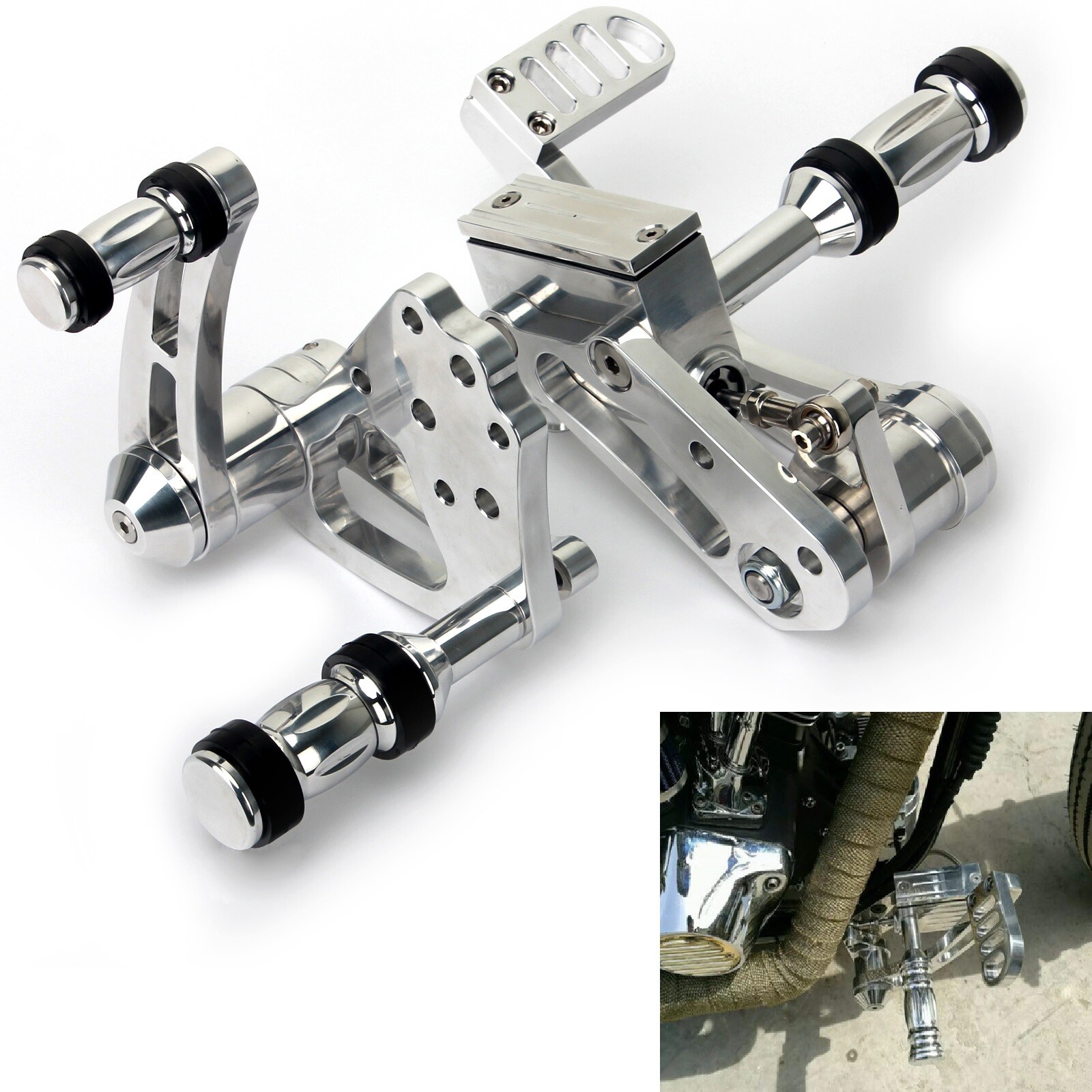Polishing Alloy Forward Controls Foot Pegs 84-99 Softail FXSTC FXST ...