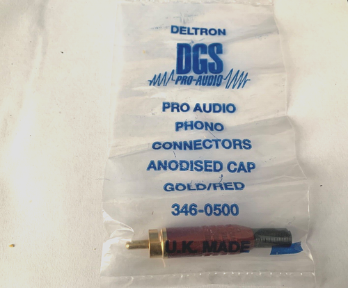 Deltron 346-0500 Red RCA Plugs Gold Plated Phono Connectors, New | eBay