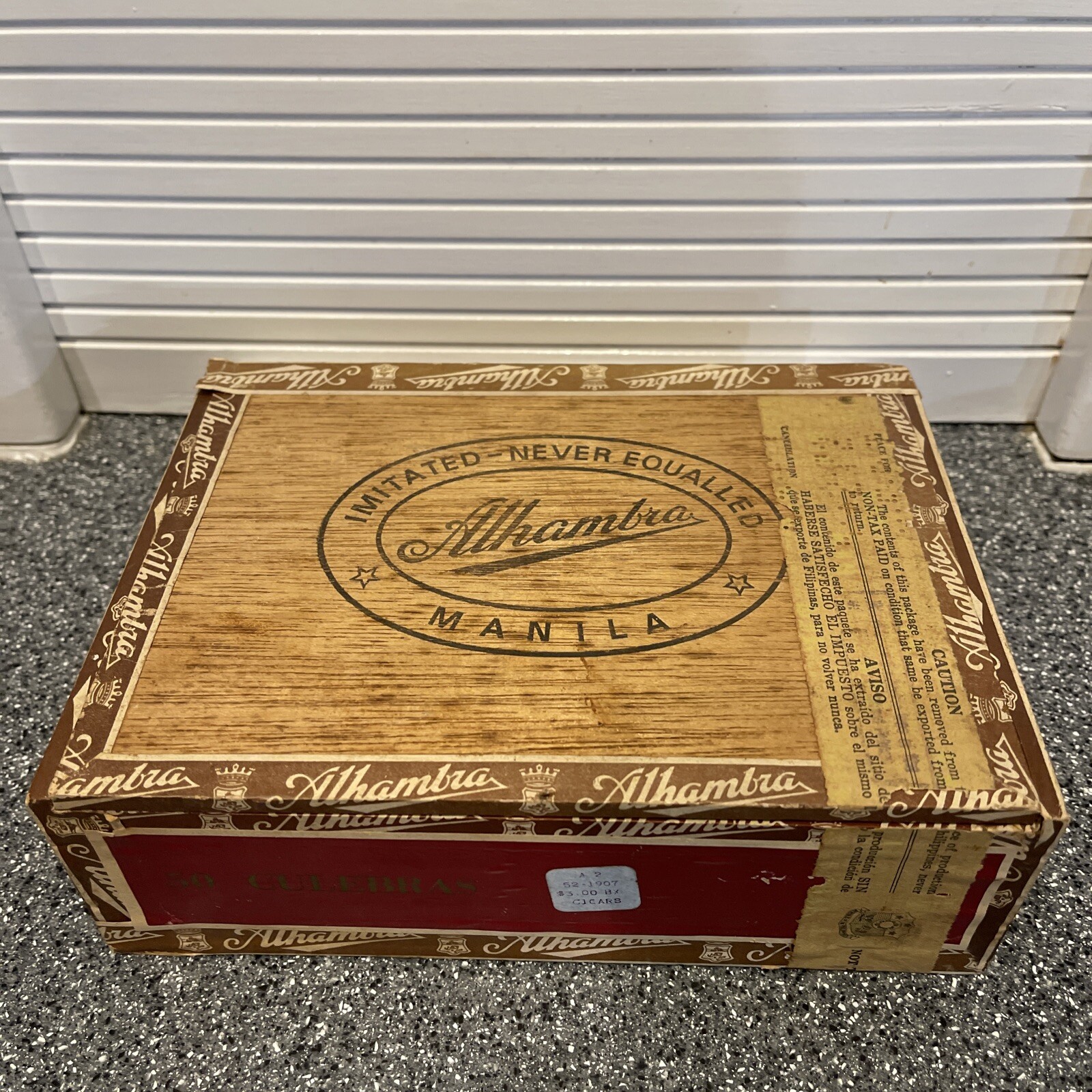 Antique Alhambra Cigar Box from Manila Republic of the Phillipines | eBay