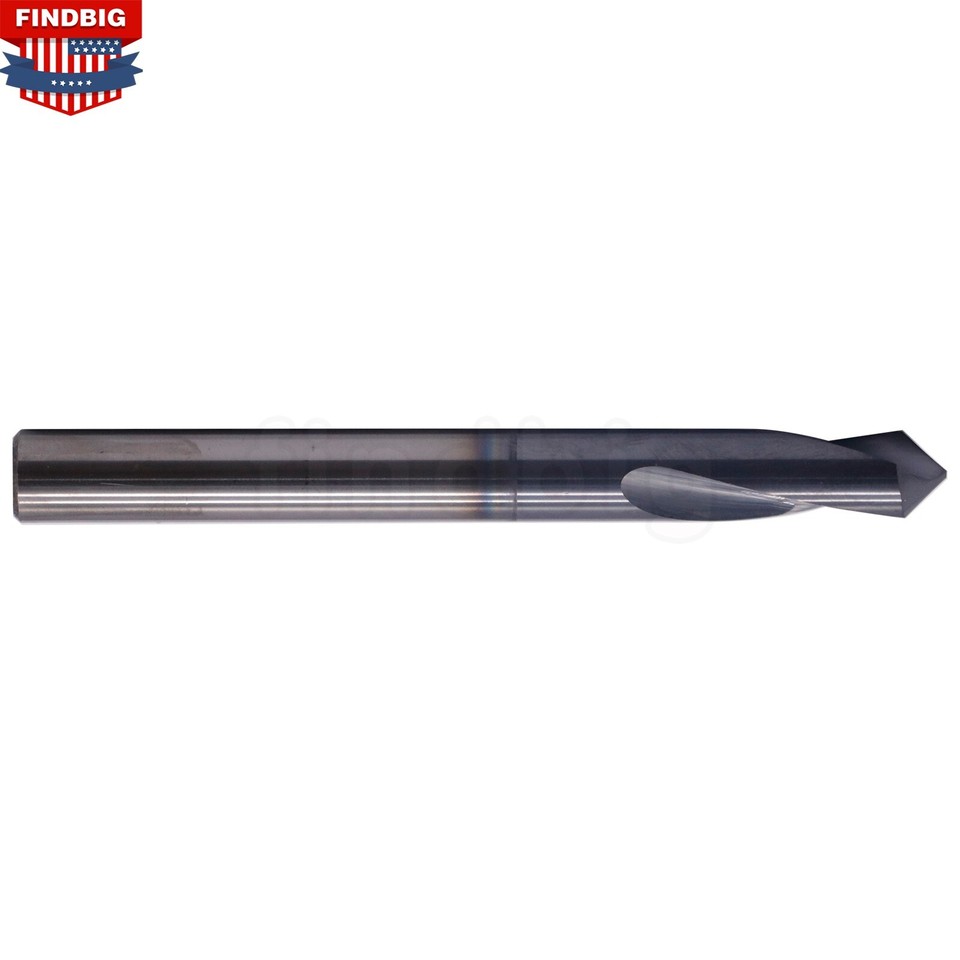 2Pcs 2 Flute 90 Degree Solid Carbide 1/4"x3/4"x2-1/2" Spot Drill - AlTiN Coated | eBay