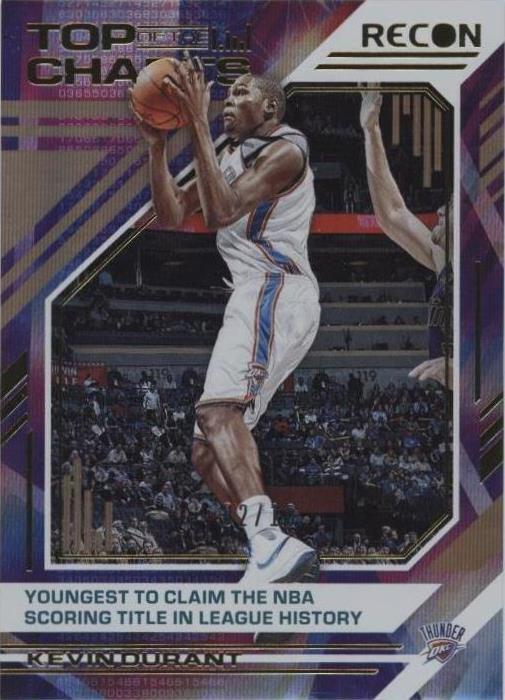 2021-22 Panini Recon - Top of the Charts Kevin Durant #12 Gold /10 for ...