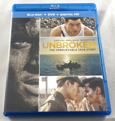 Unbroken Blu-ray DVD ‎ Jack O'Connell Garrett Hedlund Digital Copy NOT ...
