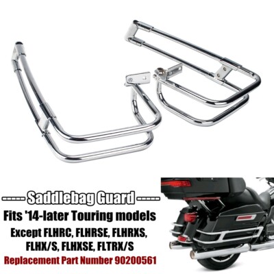 Hard Saddlebag Rear Guard Rails For Harley 14-22 Road King Electra ...