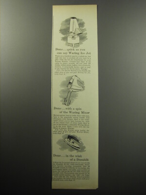 1957 Waring Advertisement - Ice Jet, Mixer and Durabilt Iron | eBay