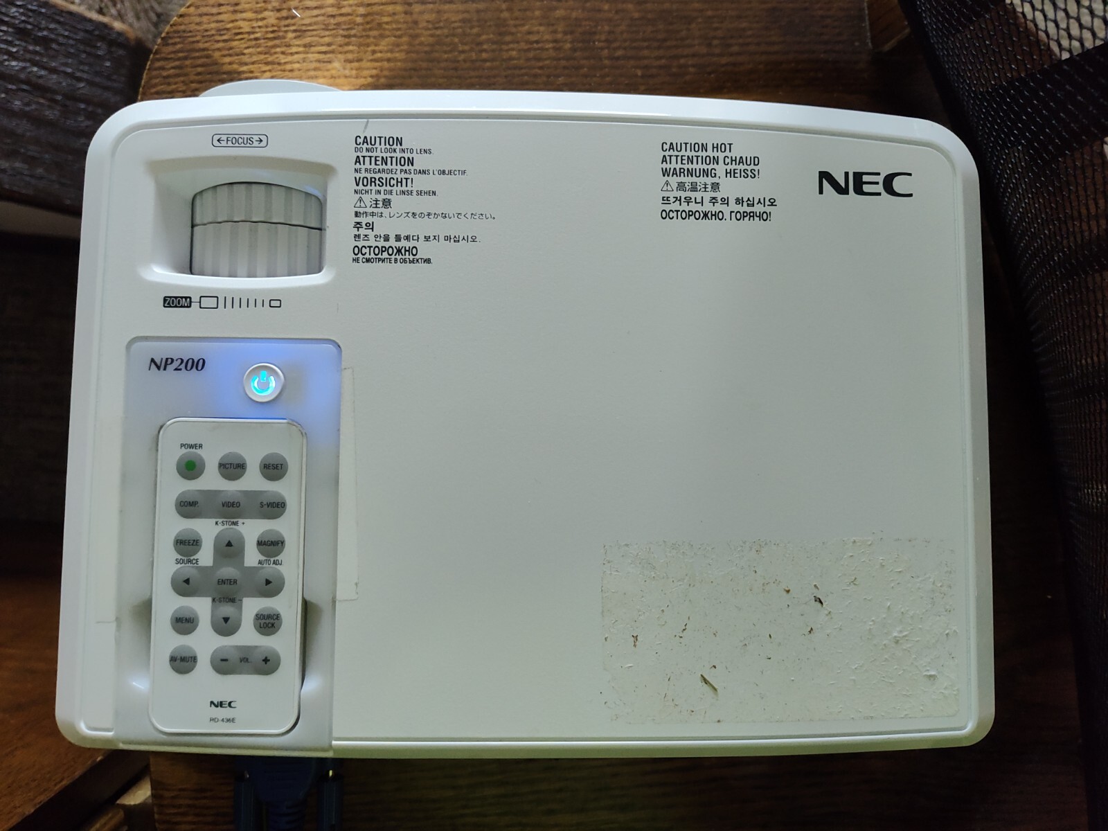 NEC NP200 Projector W/ Remote, Manual, & Power Cord - Works with Issues ...
