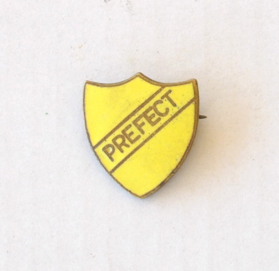 VINTAGE SCHOOL PREFECT SHIELD STUDENT METAL LAPEL PIN HAT BADGE | eBay