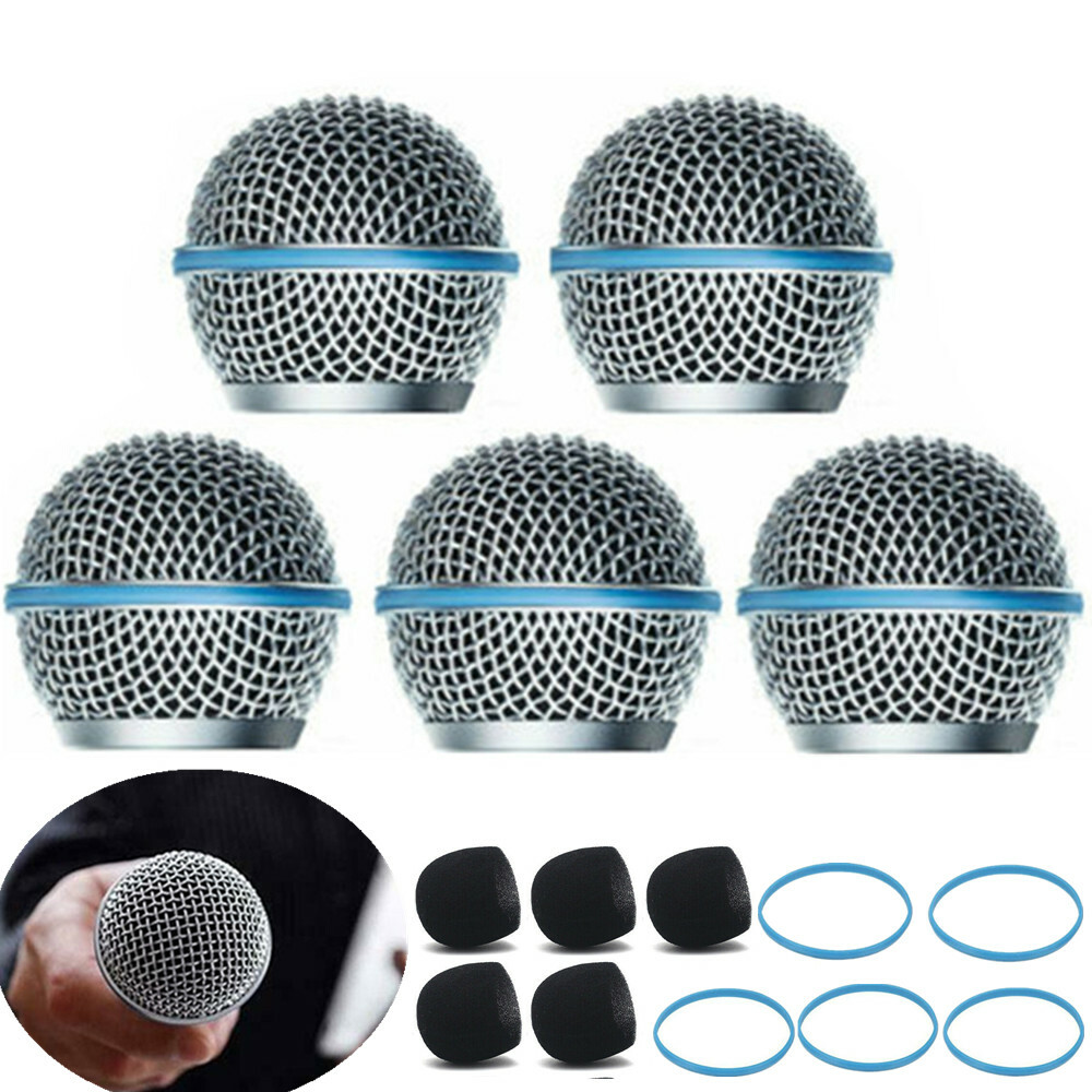 Microphone Grill Mic Grille Ball Head Mesh For Shure Beta58A SM58 pgx24 ...