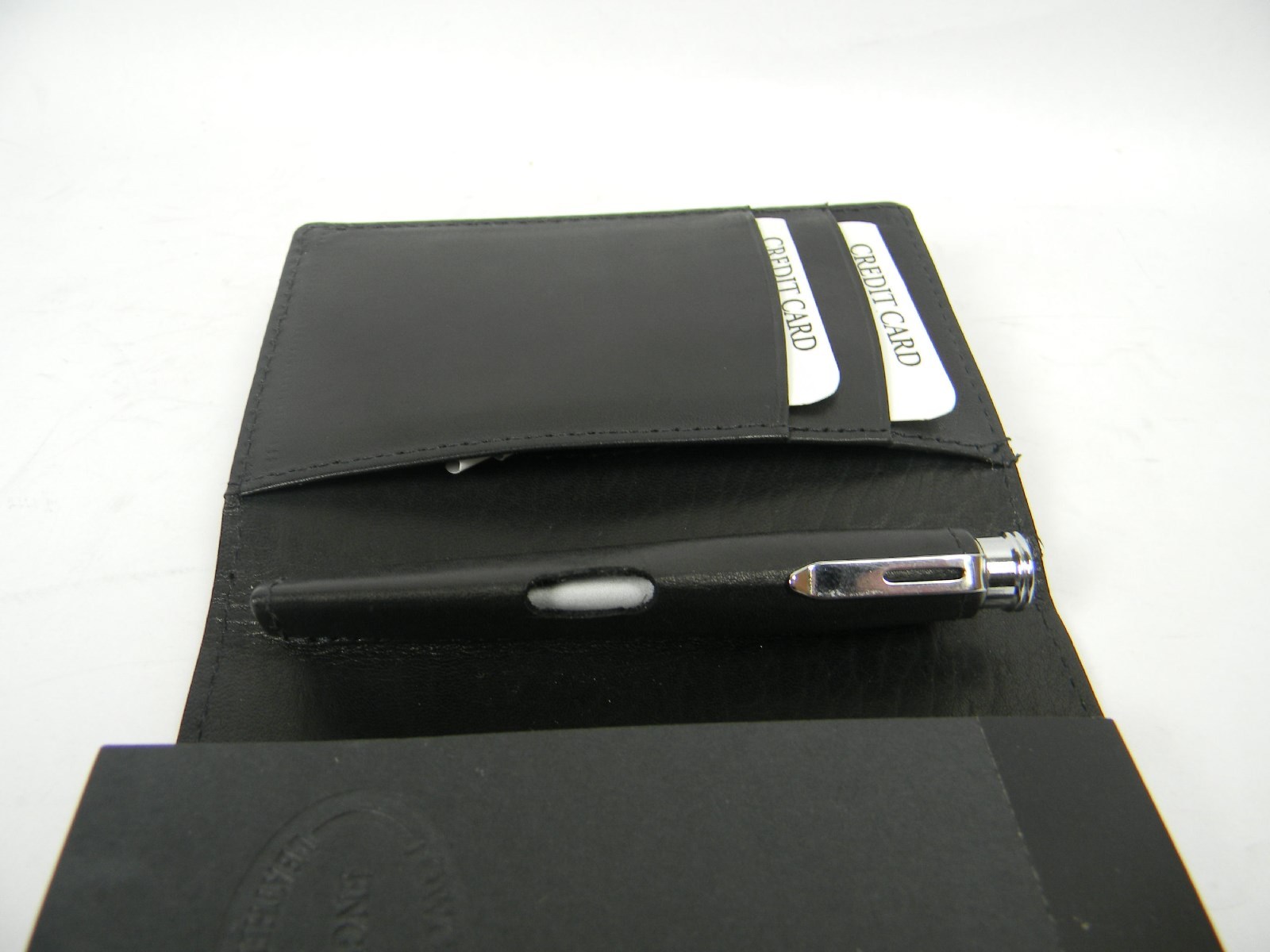 Black Leather note Jotter pad(A7 style) with pen & pad that can be ...