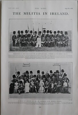 1904 PRINT MILITIA IN IRELAND 4th BATTALION ROYAL MUNSTER FUSILIERS ...