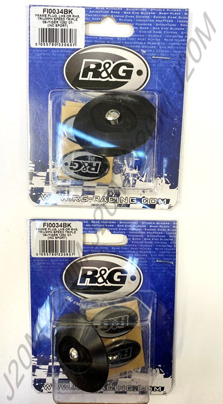 R&G Frame Plug Inserts Pair LHS RHS Triumph Speed Triple 11-15 / Tiger ...