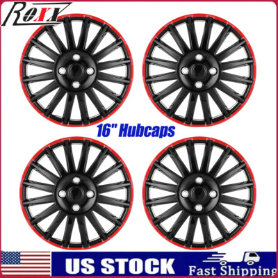 4Pcs 16" Inch Wheel Covers Full Rim Snap On Hub Caps for R16 Auto Tire ...